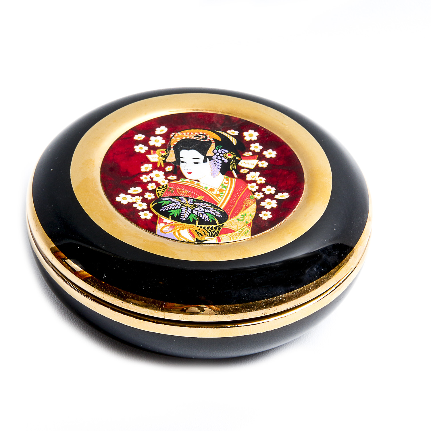 Chokin Asian Inspired 24KT Gold Edged Trinket Box | EBTH