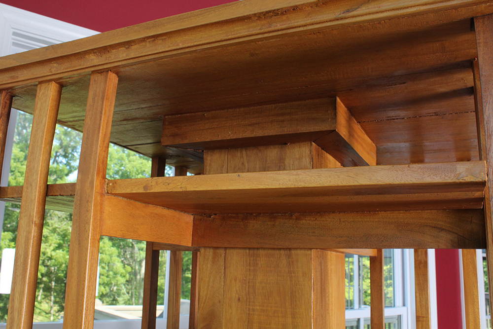 Craftsman Made Wooden Revolving Tower Shelf | EBTH