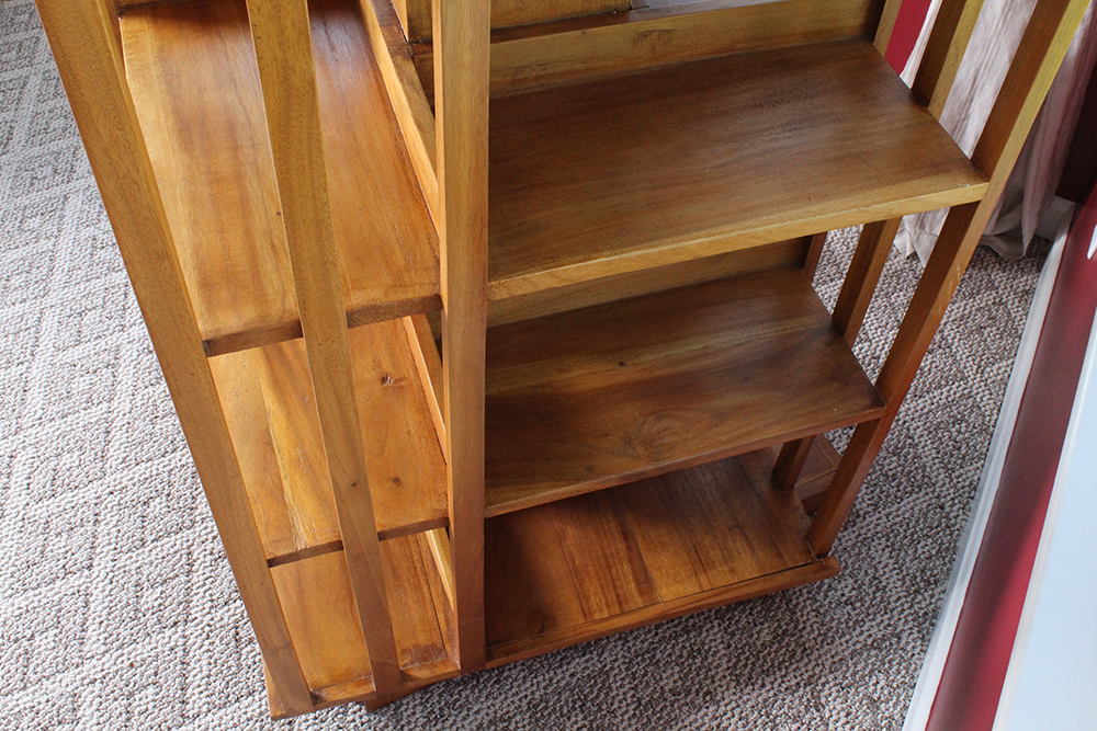 Craftsman Made Wooden Revolving Tower Shelf | EBTH