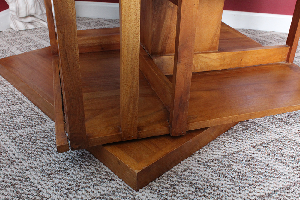 Craftsman Made Wooden Revolving Tower Shelf | EBTH