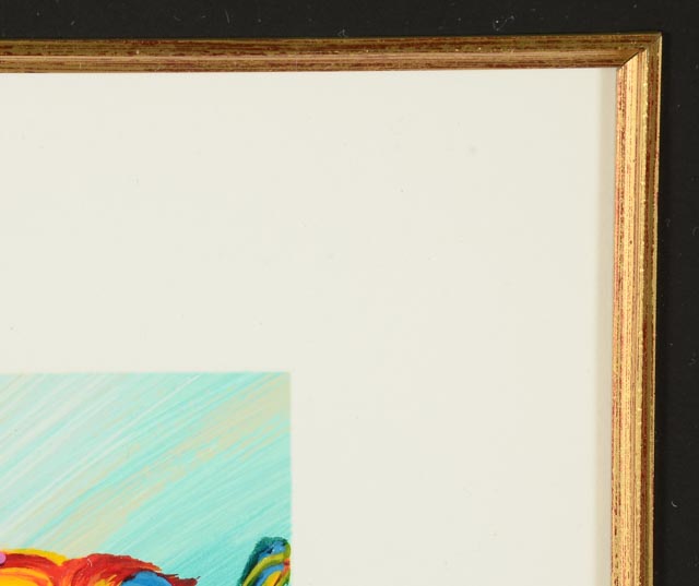 Peter Max Signed Limited Edition Embossed Serigraph "Vase of Flowers ...