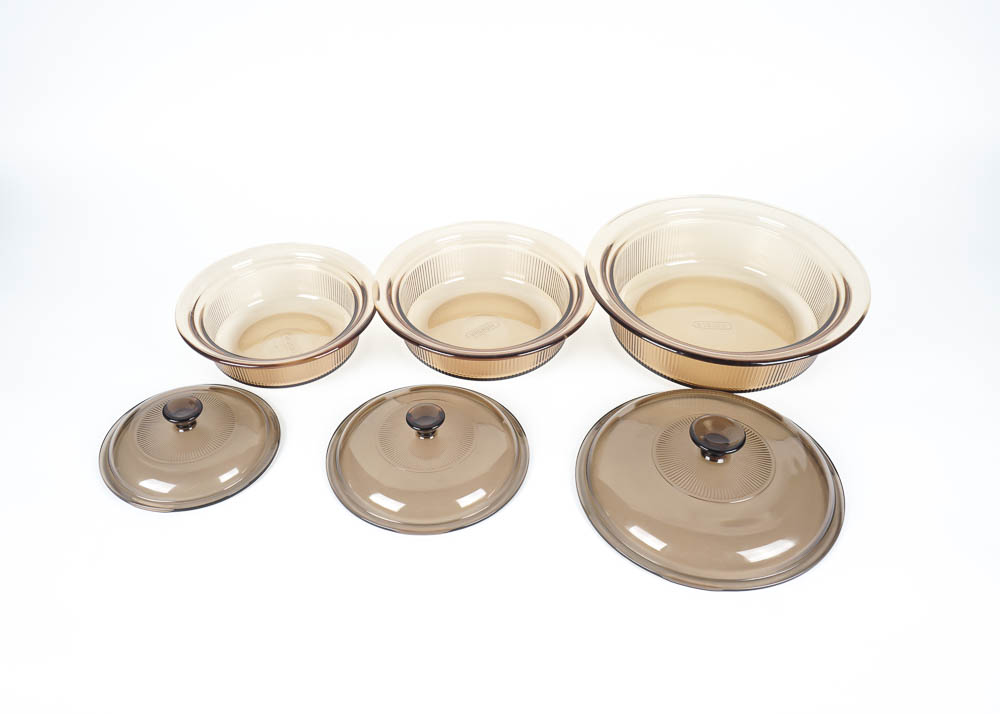 Corningware Vision Brown Glass Cookware | EBTH