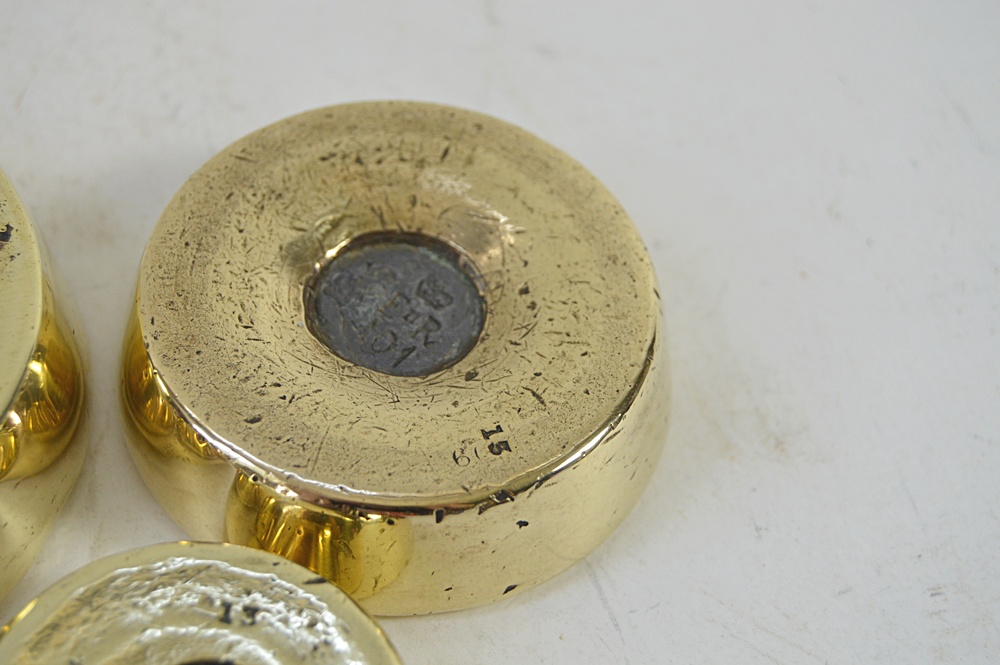 Set of Antique Brass Scale Balance Weights | EBTH