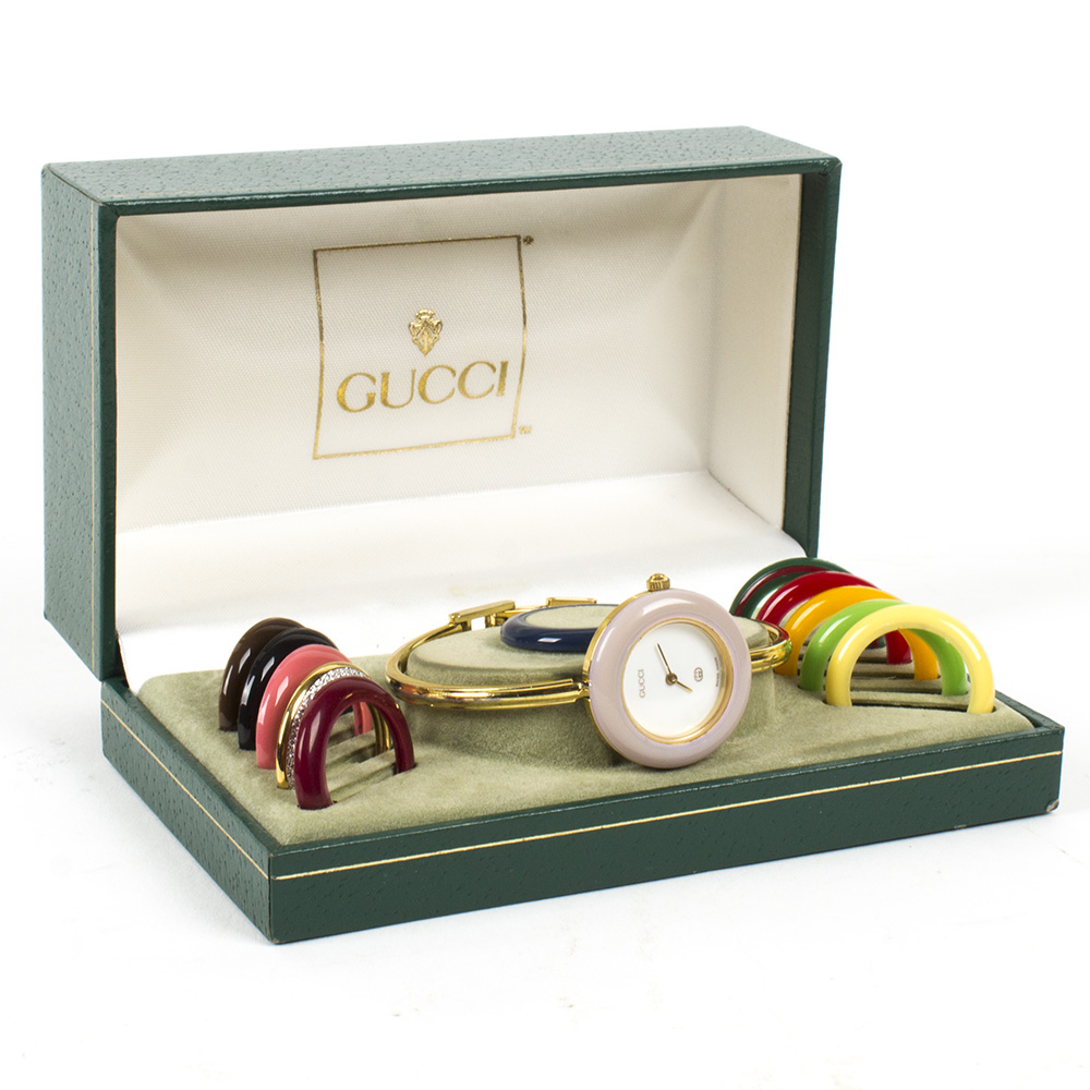 Gucci Wristwatch and Interchangeable Bezels | EBTH