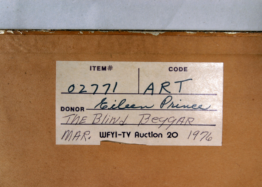 Eileen Prince "The Blind Beggar" Ink Wash Drawing | EBTH