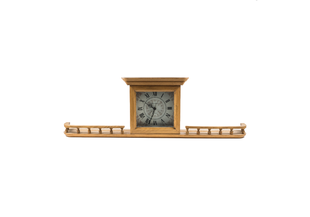 Daniel Dakota Oak Wall Clock With Shelf | EBTH