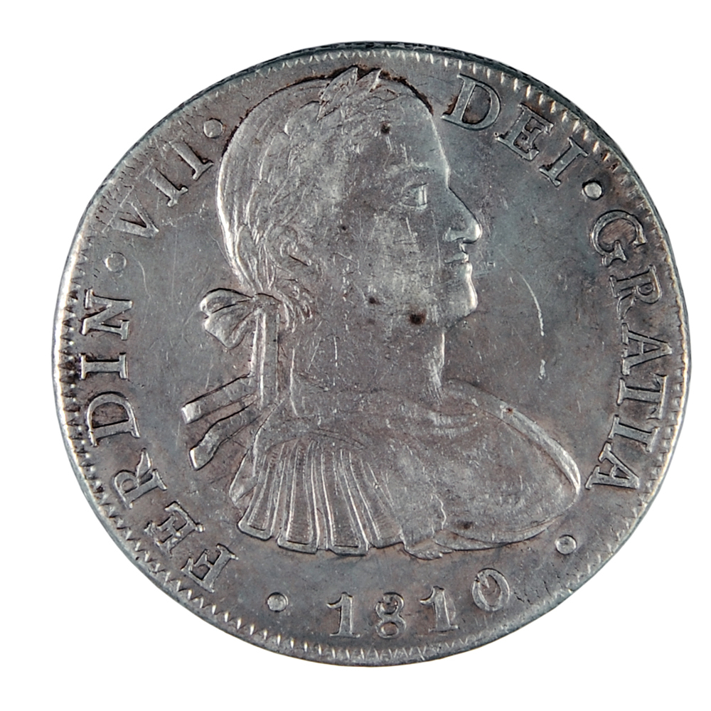 1810 Mexico (Spanish Colonial) 8 Reales Silver Coin | EBTH