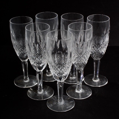 Vintage Waterford Crystal "Colleen" Pattern Champagne Flutes | EBTH