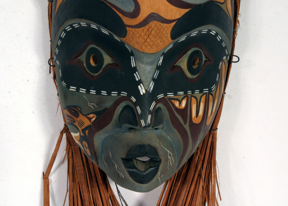 T. Enoch Corson Lummi Carved Wood Mask | EBTH