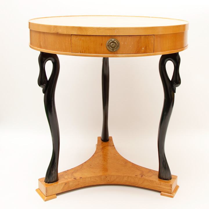 Round Accent Table with Swan Inspired Legs | EBTH