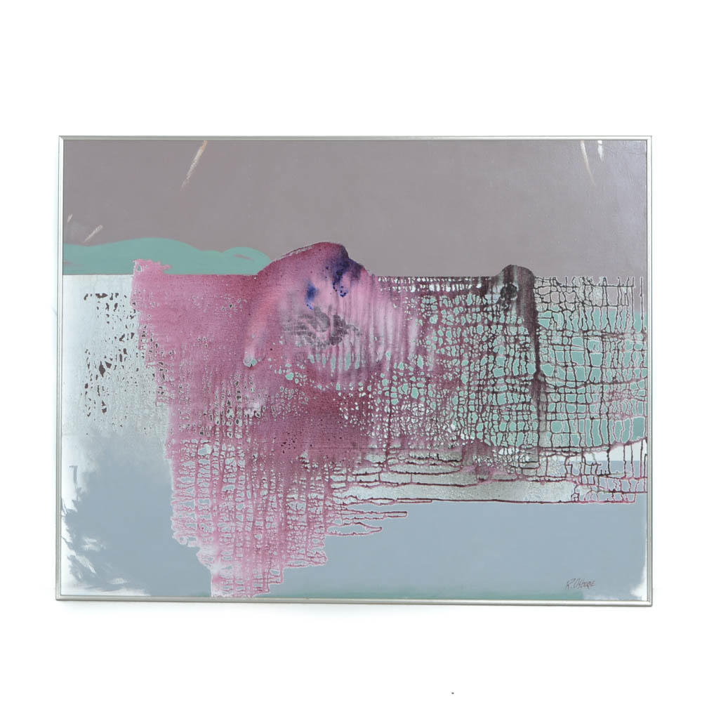 R. Osborne Original Abstract Oil Painting "Modern Dreamscape" | EBTH