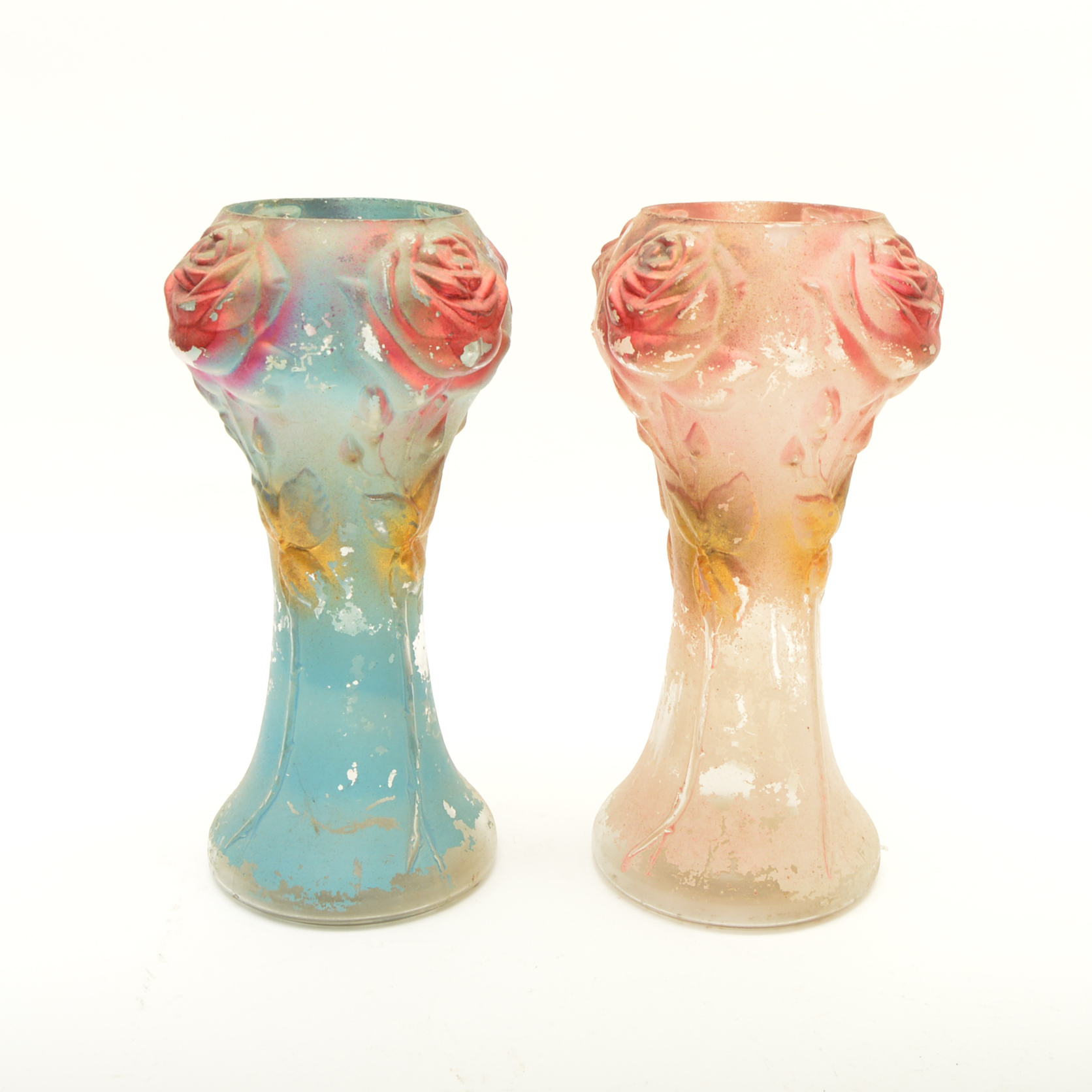 Antique Painted Glass Vases | EBTH