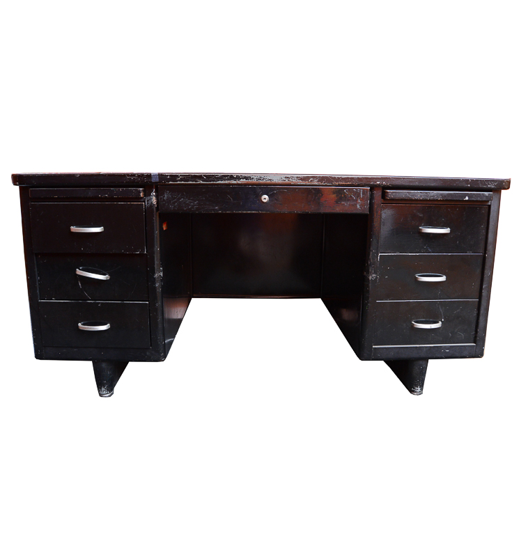 Large Vintage Metal Desk | EBTH