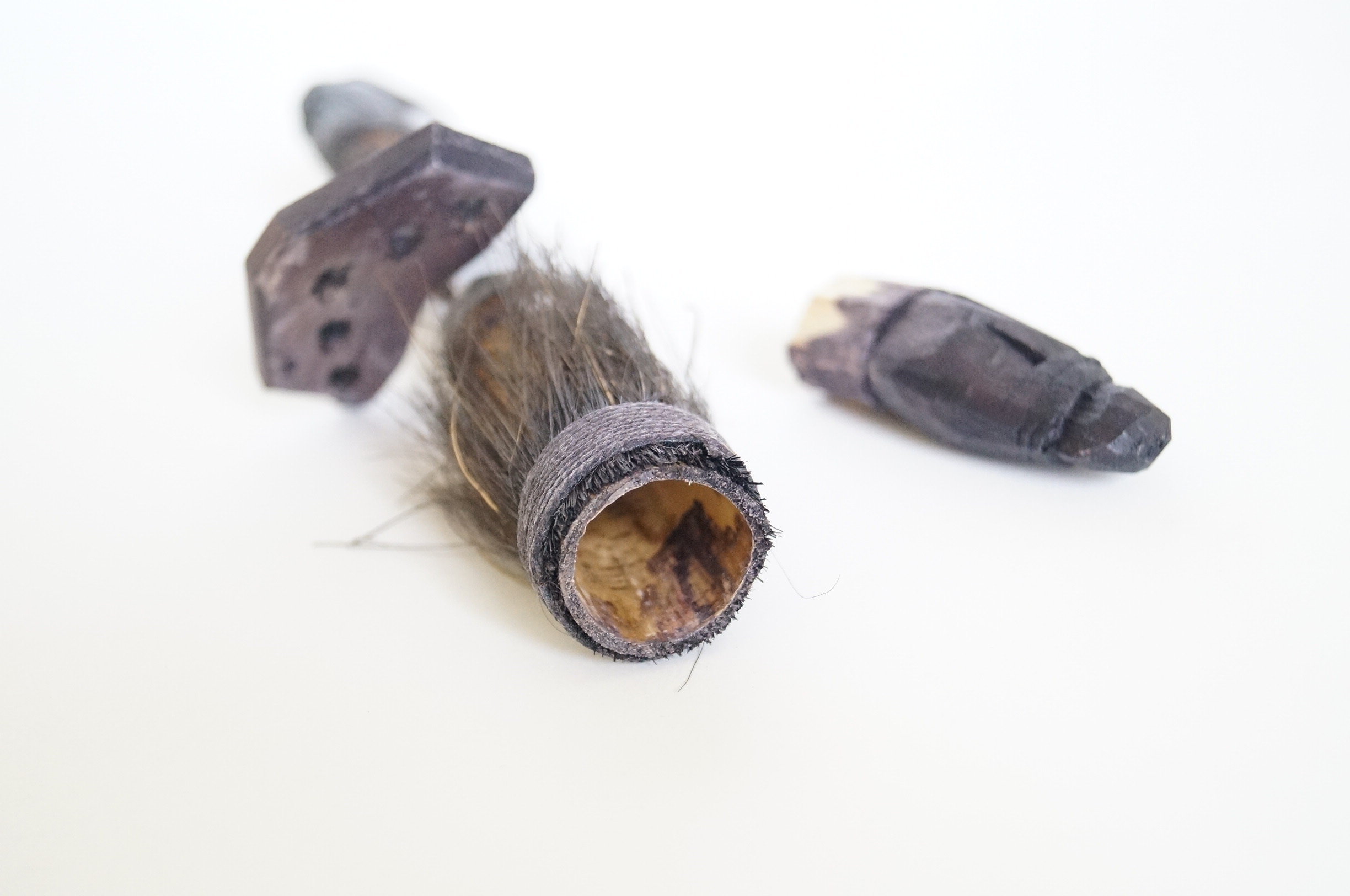 Handcrafted Indonesian Tribal Blow Dart Gun, Darts and Pouch | EBTH