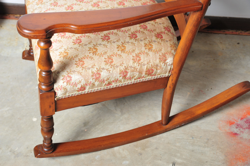 Antique Cherry Wood Rocking Chair | EBTH