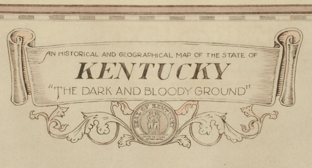 Karl Smith Historical Map of Kentucky "The Dark and Bloody Ground" | EBTH