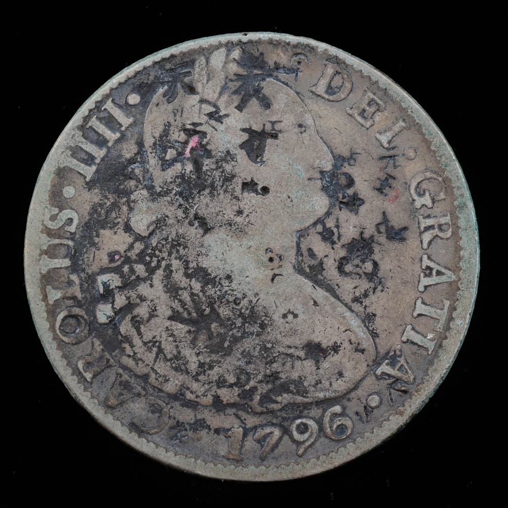 1796 Carolus IIII Mexican Spanish Colonial Silver 8 Reales Coin | EBTH