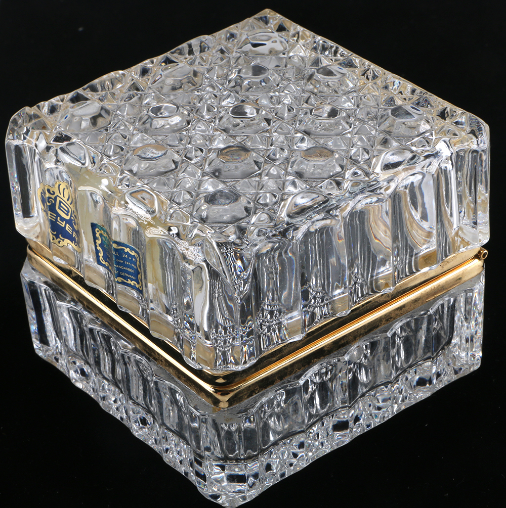 Vintage Beyer Lead Crystal Trinket Jewelry Box | EBTH