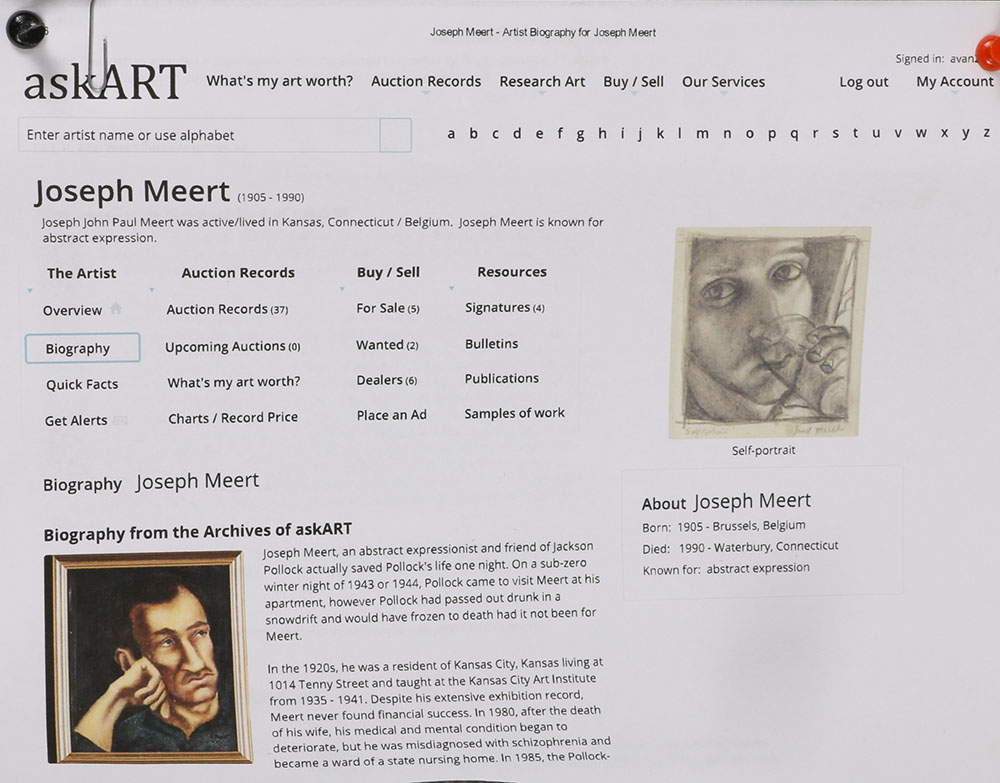 Joseph Meert Signed Original Abstract Expressionist Oil on Canvas | EBTH