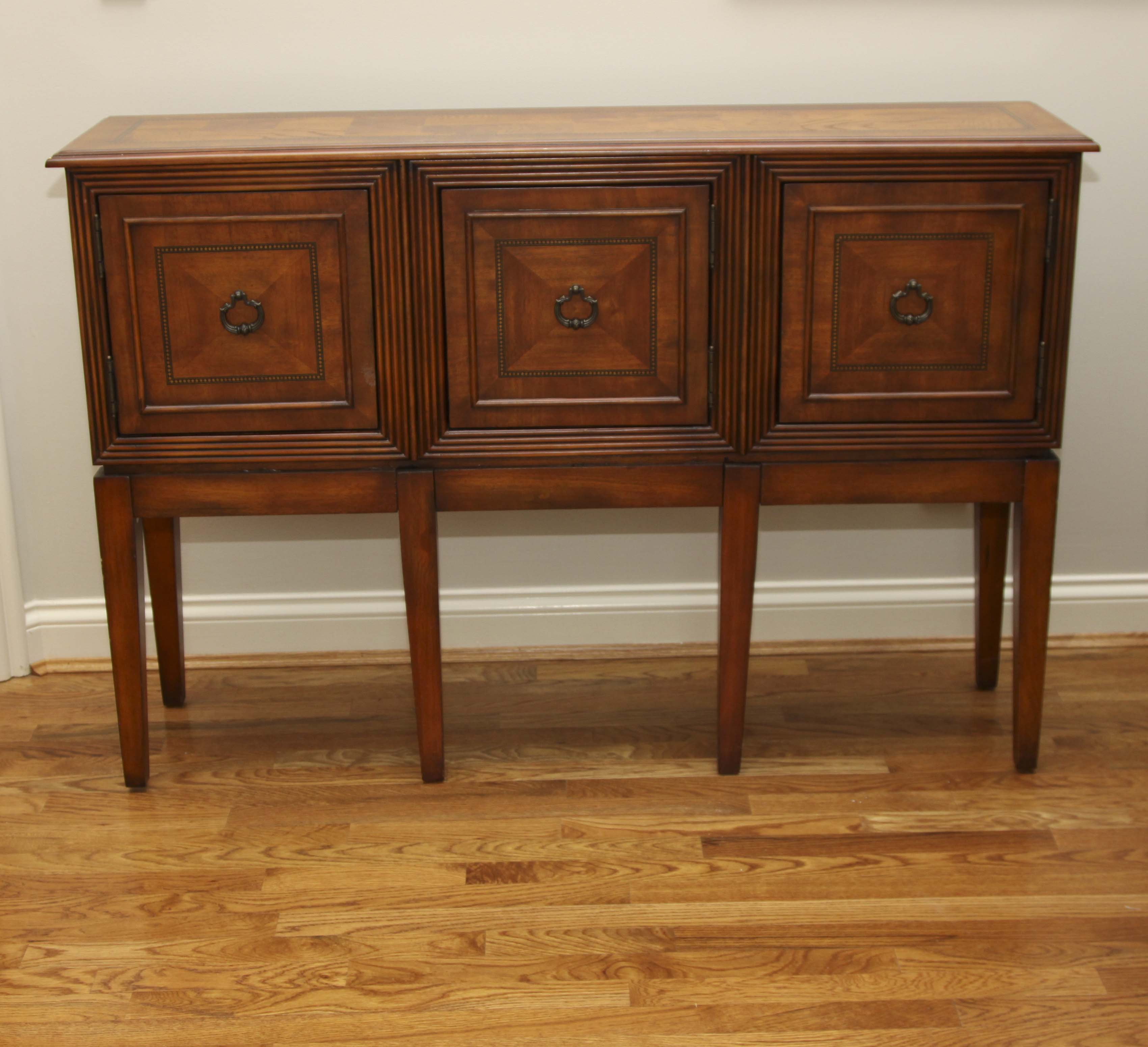 Parquetry Top Console Sideboard Buffet | EBTH