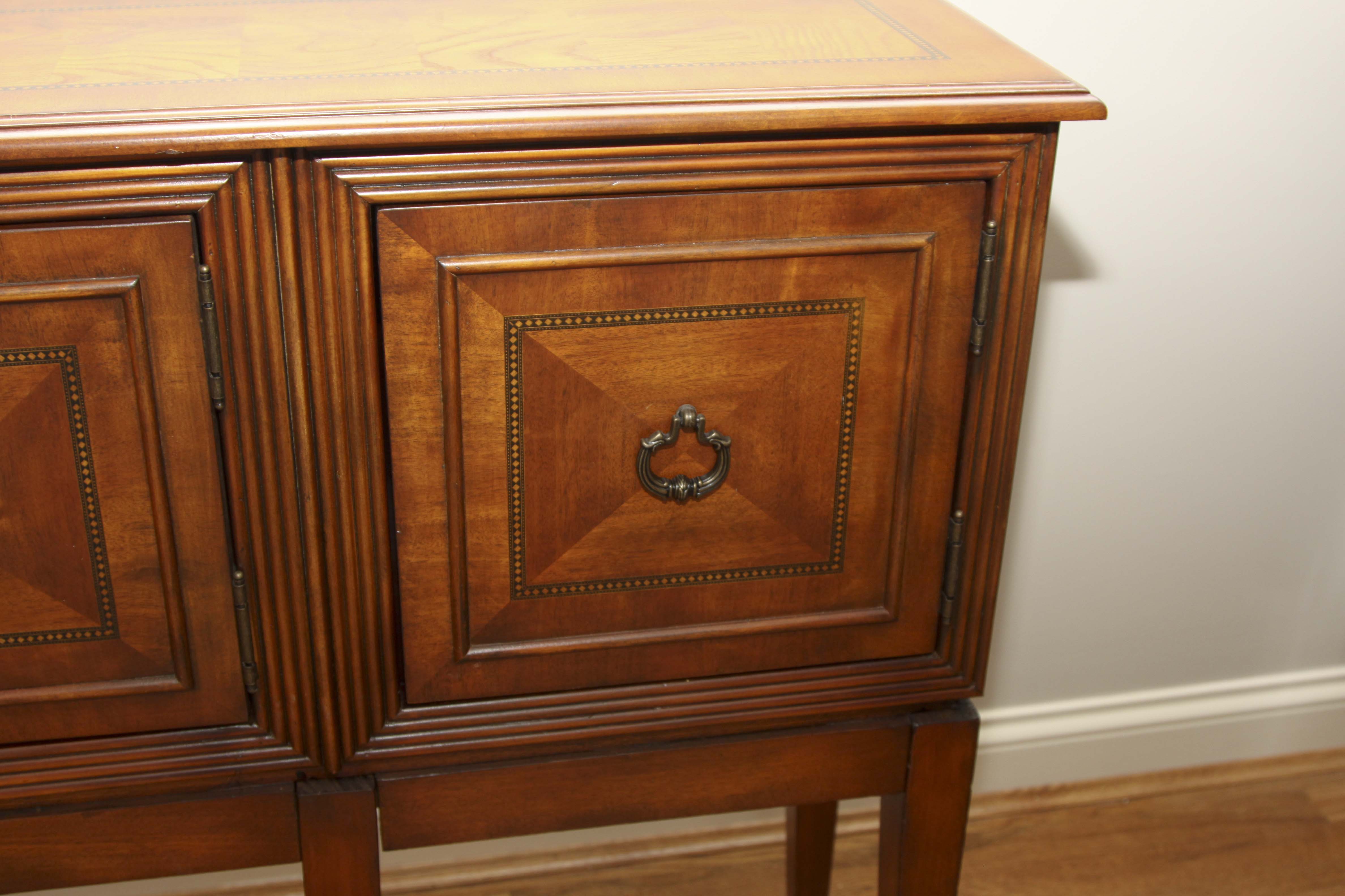 Parquetry Top Console Sideboard Buffet | EBTH