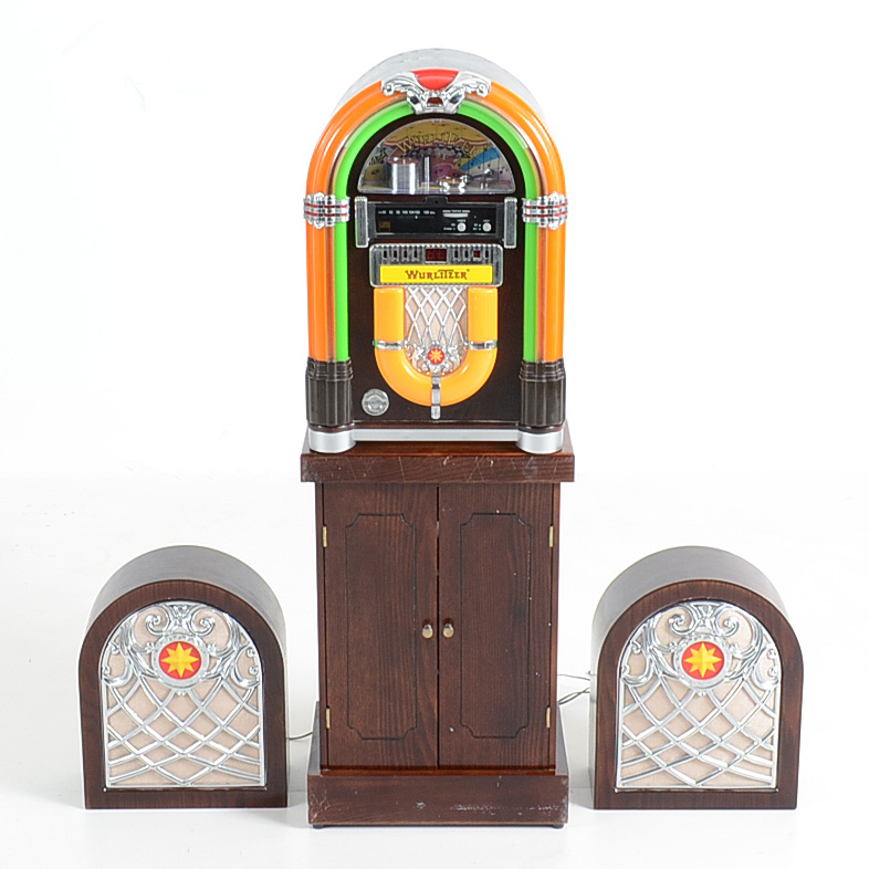 Crosley WR-18 Wurlitzer Jukebox Radio & CD Storage Cabinet - WVXU : EBTH