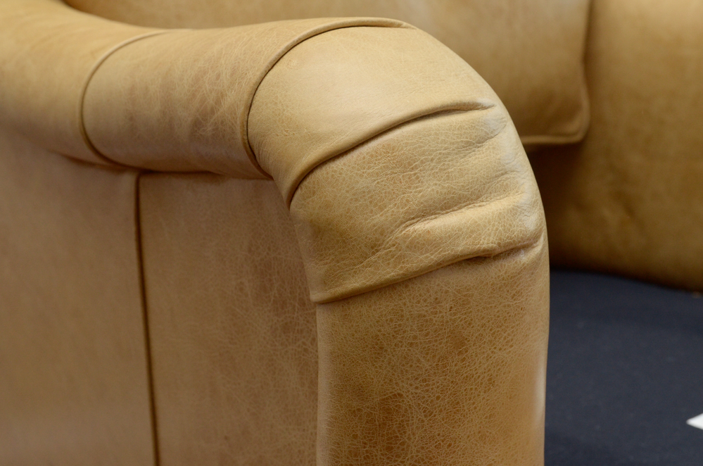 Pearson Furniture Yellow Leather Lounge Chair | EBTH