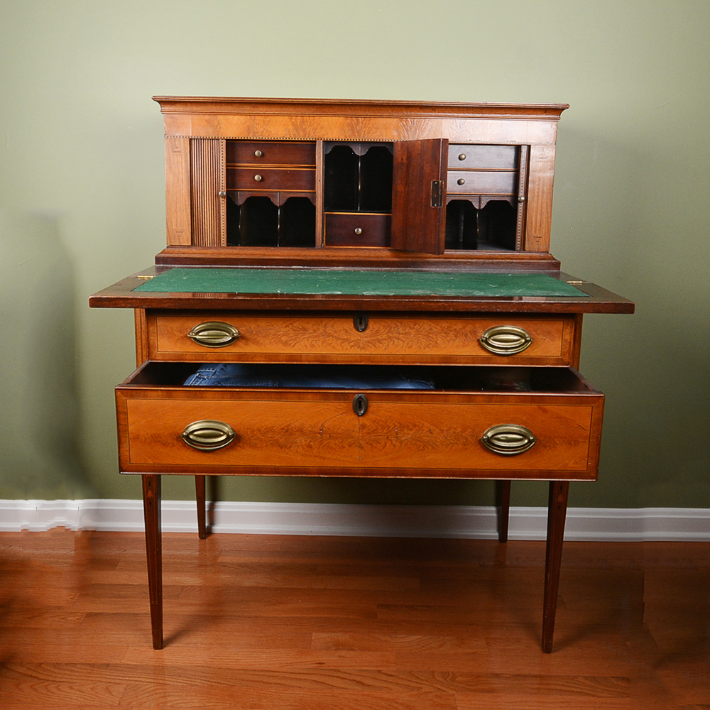 Antique American Federal Mahogany Ladies Writing Desk | EBTH