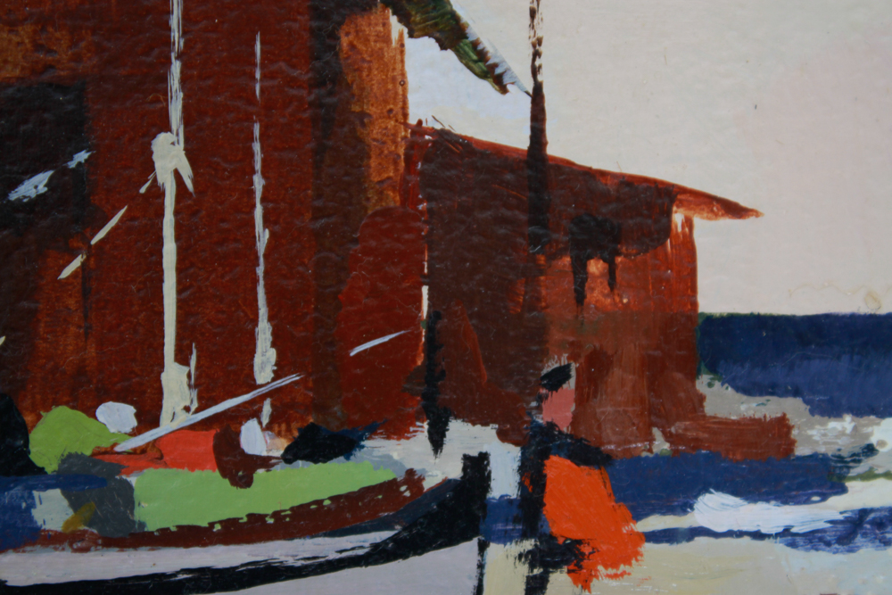 Collection of Five of Barbé Acrylic Paintings on Board | EBTH