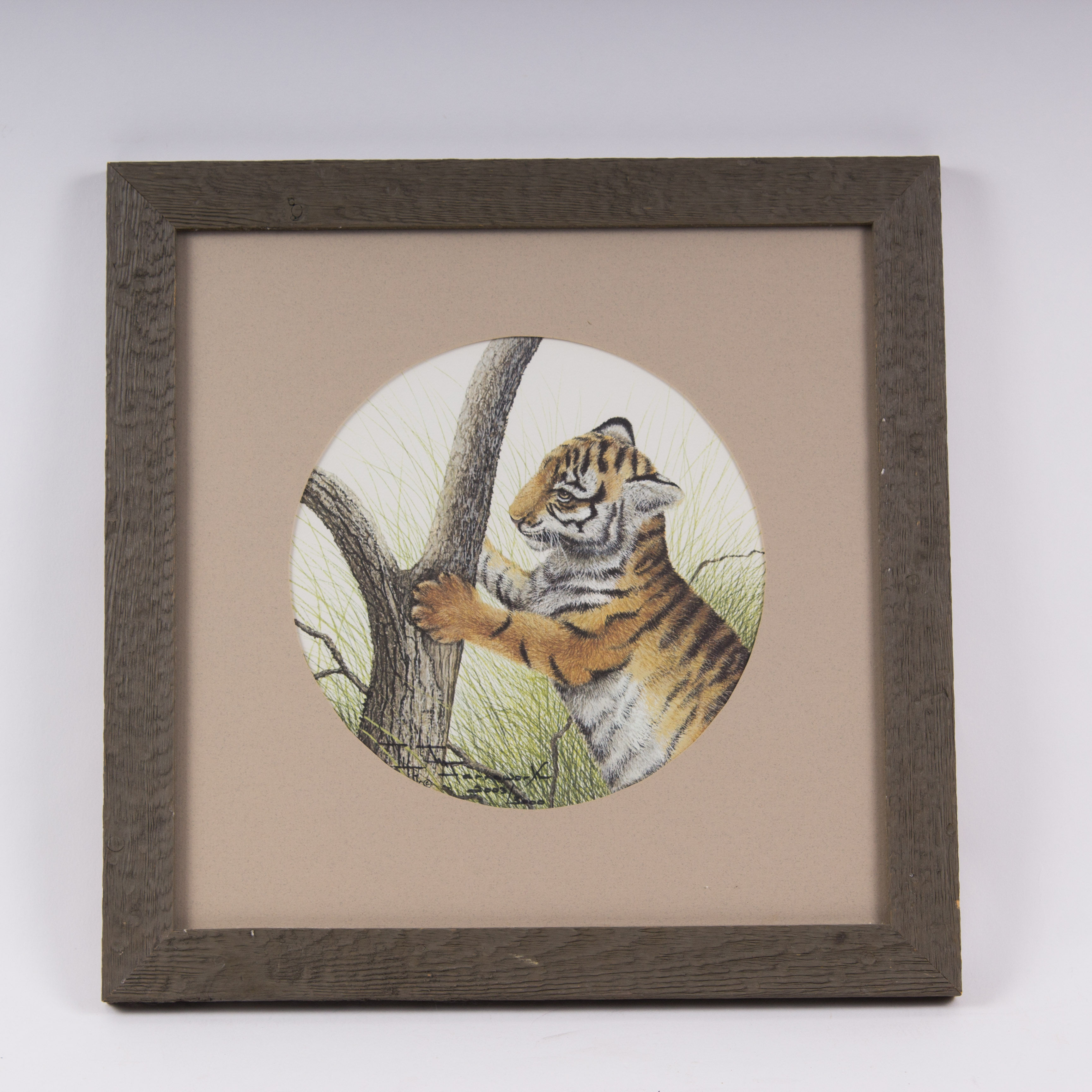 Signed Limited Edition Tiger and Leopard Cub Lithographs by Imogene ...