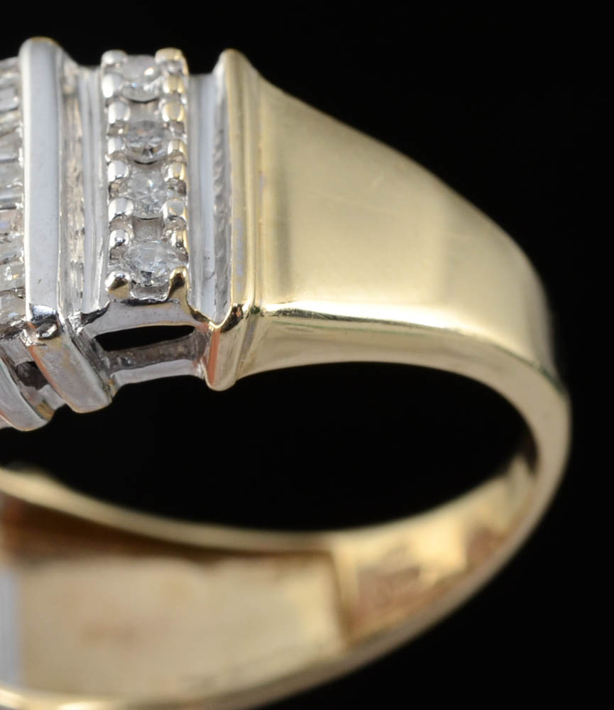 10K Gold Diamond Ring | EBTH