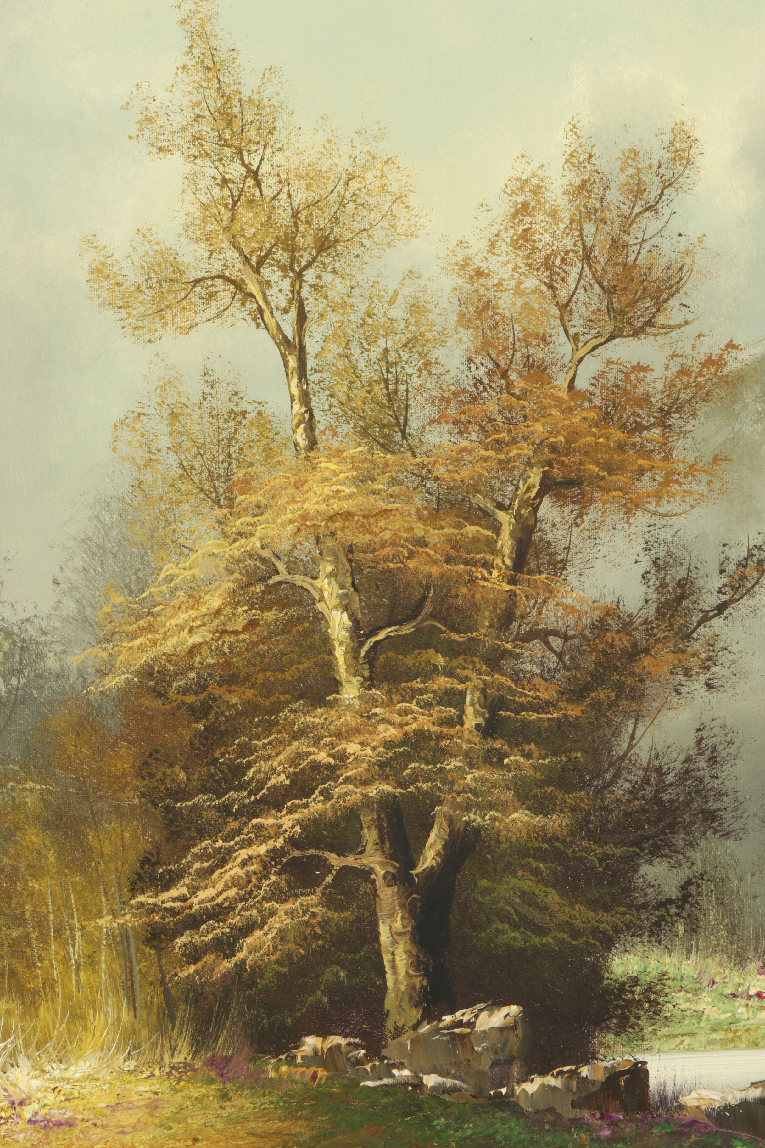 Wilmer Oil on Canvas of a Mountain Scene | EBTH