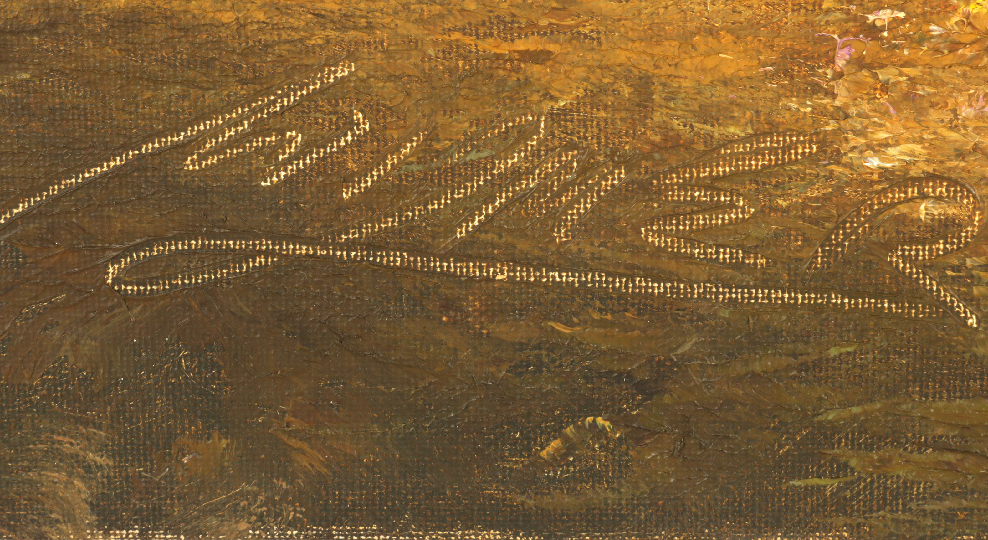 Wilmer Oil on Canvas of a Mountain Scene | EBTH