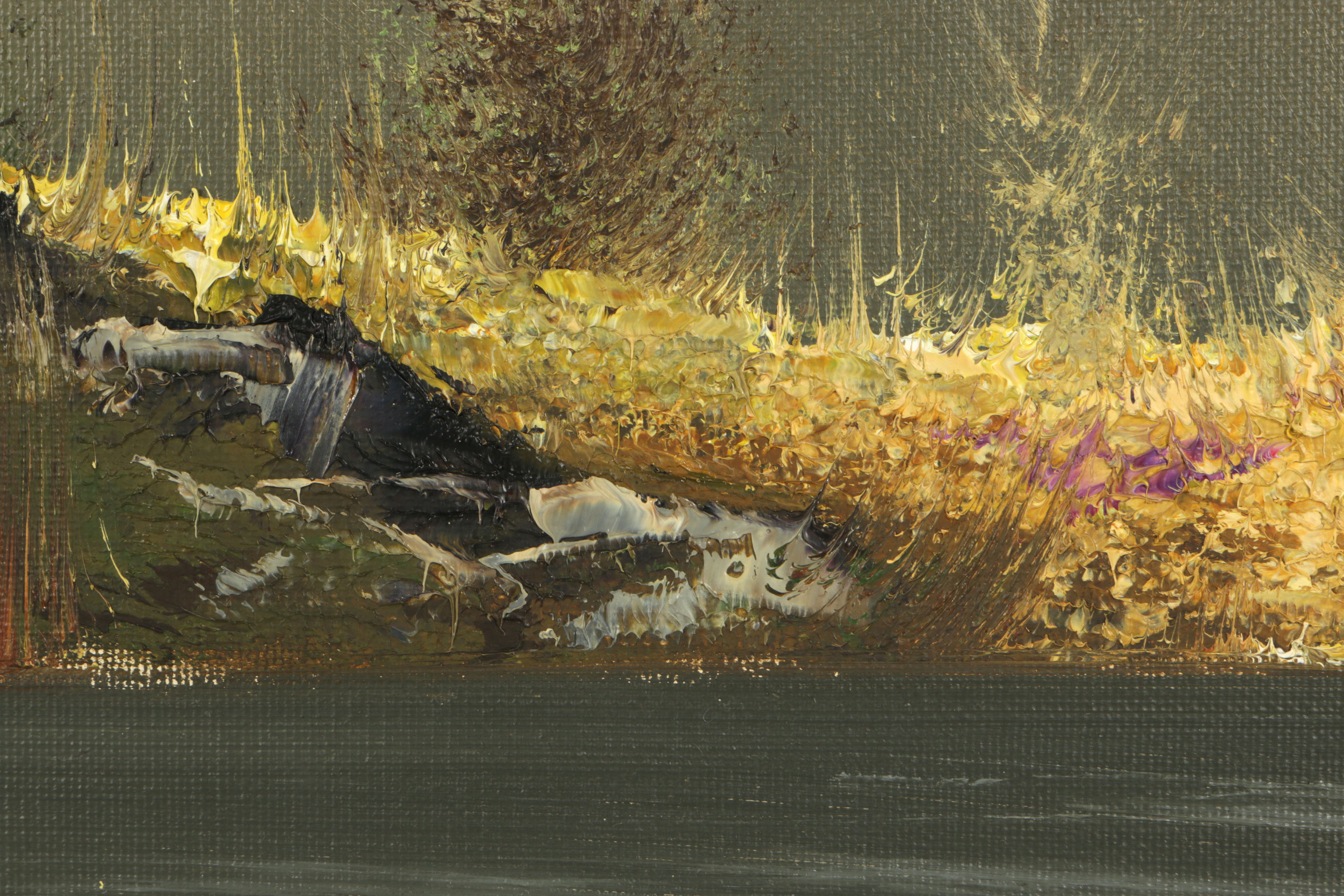 Wilmer Oil on Canvas of a Mountain Scene | EBTH