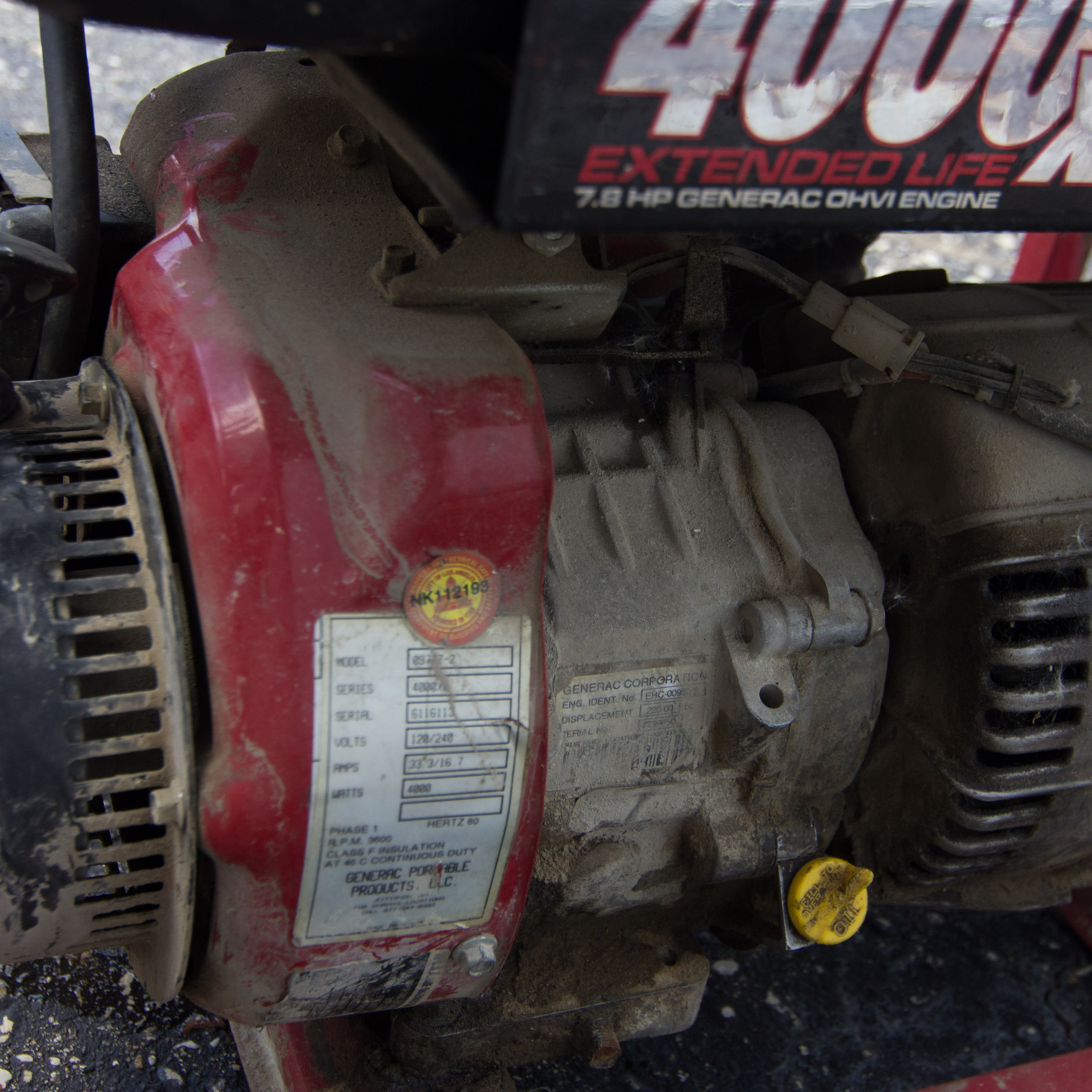 Generac Gas Powered 4000XL Extended Life 7.8 HP Generator | EBTH