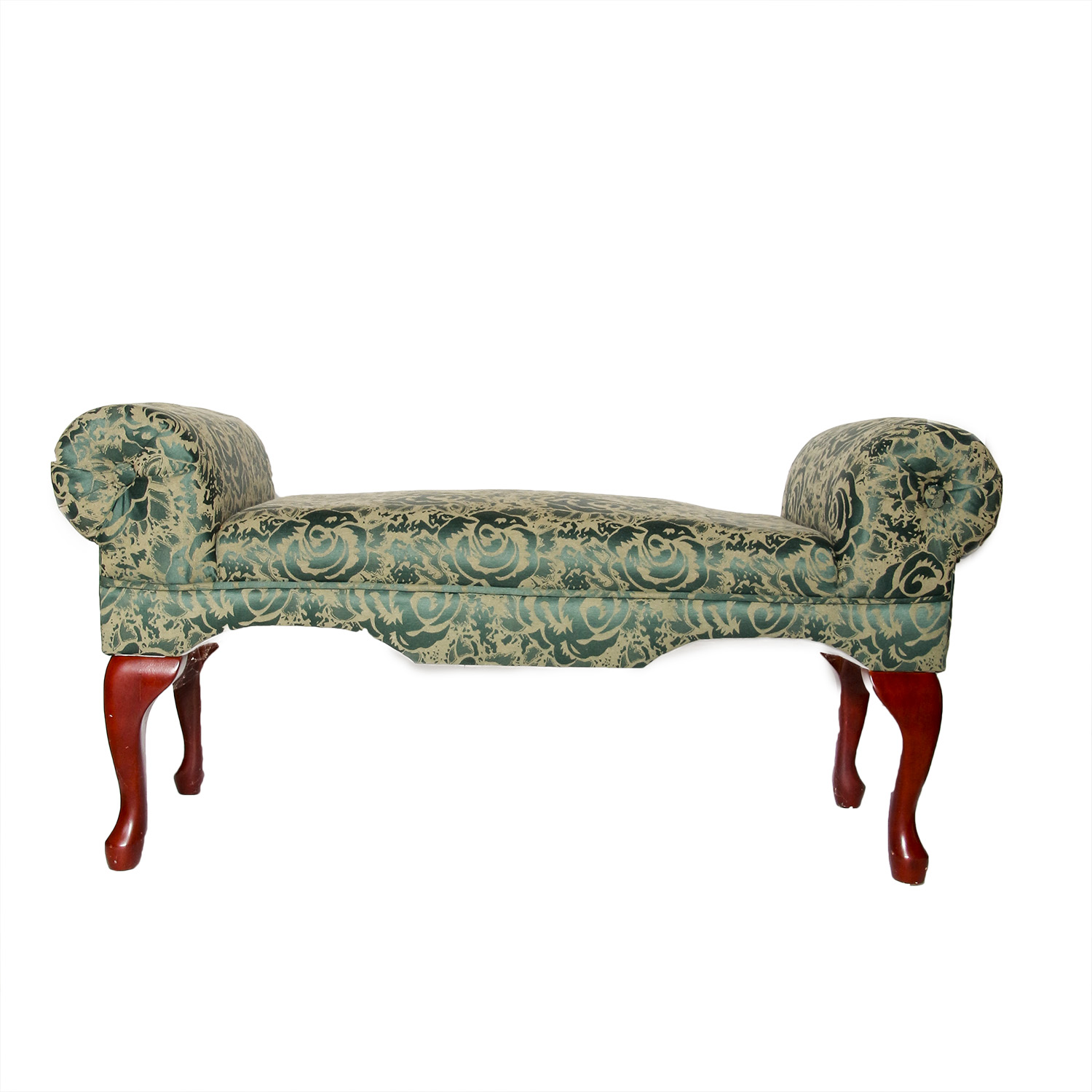 Floral and Wooden Bench | EBTH