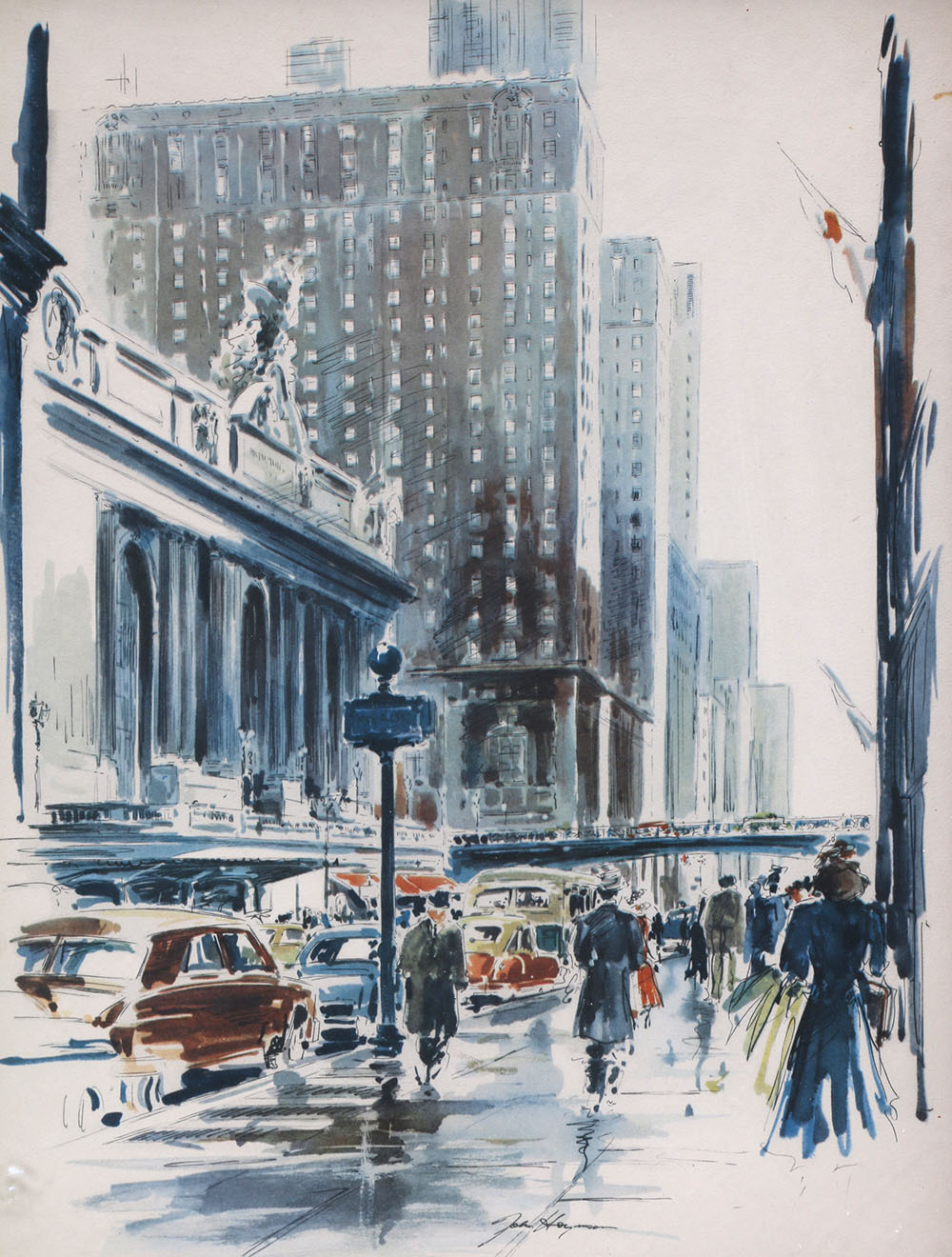 John Hayman Signed Offset Lithograph "Rockefeller Center" | EBTH