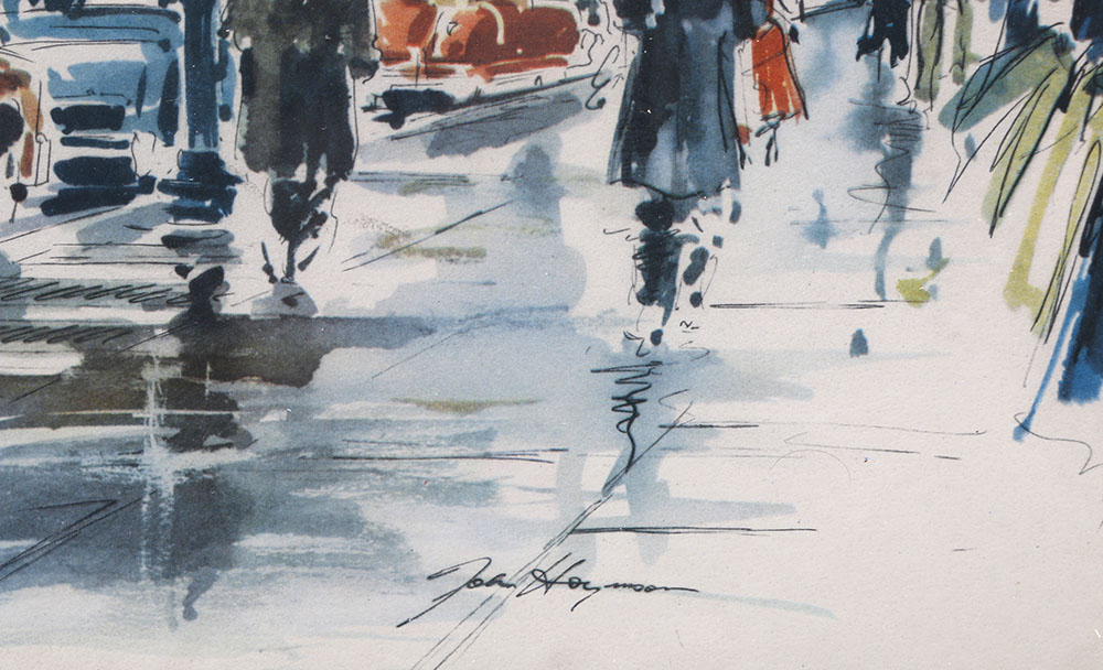 John Hayman Signed Offset Lithograph "Rockefeller Center" | EBTH