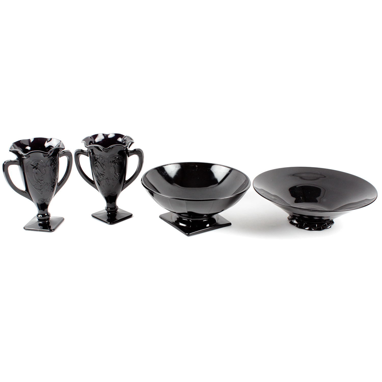 Collection of Vintage Black Glassware | EBTH