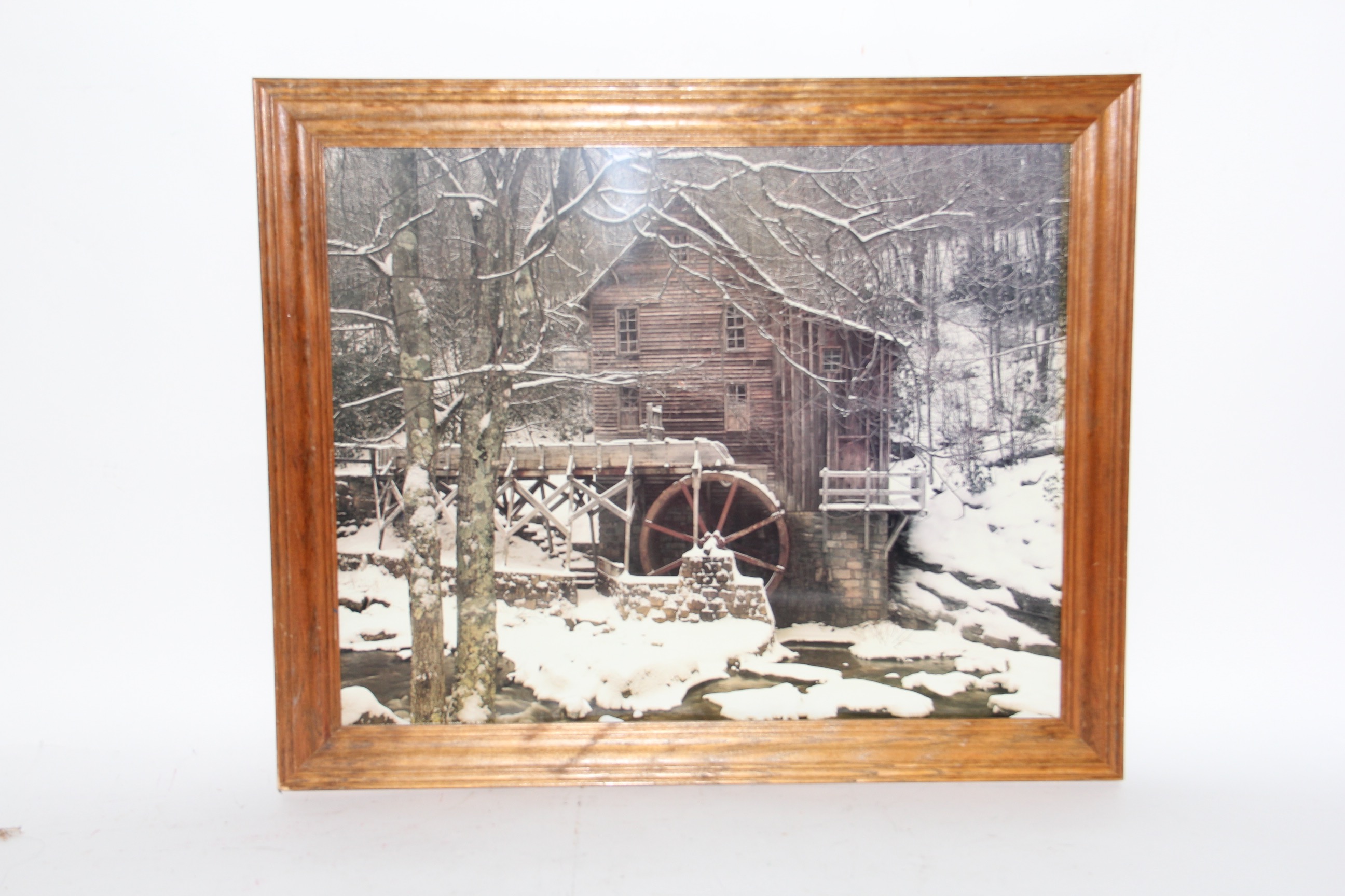 Pair of Log Cabin and Water Mill-Themed Artworks | EBTH