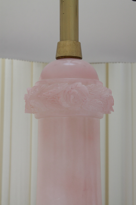 Pair of Pink Alabaster Table Lamps | EBTH