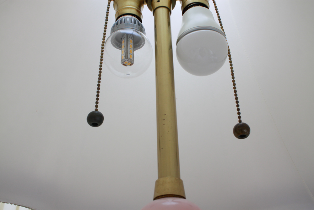 Pair of Pink Alabaster Table Lamps | EBTH