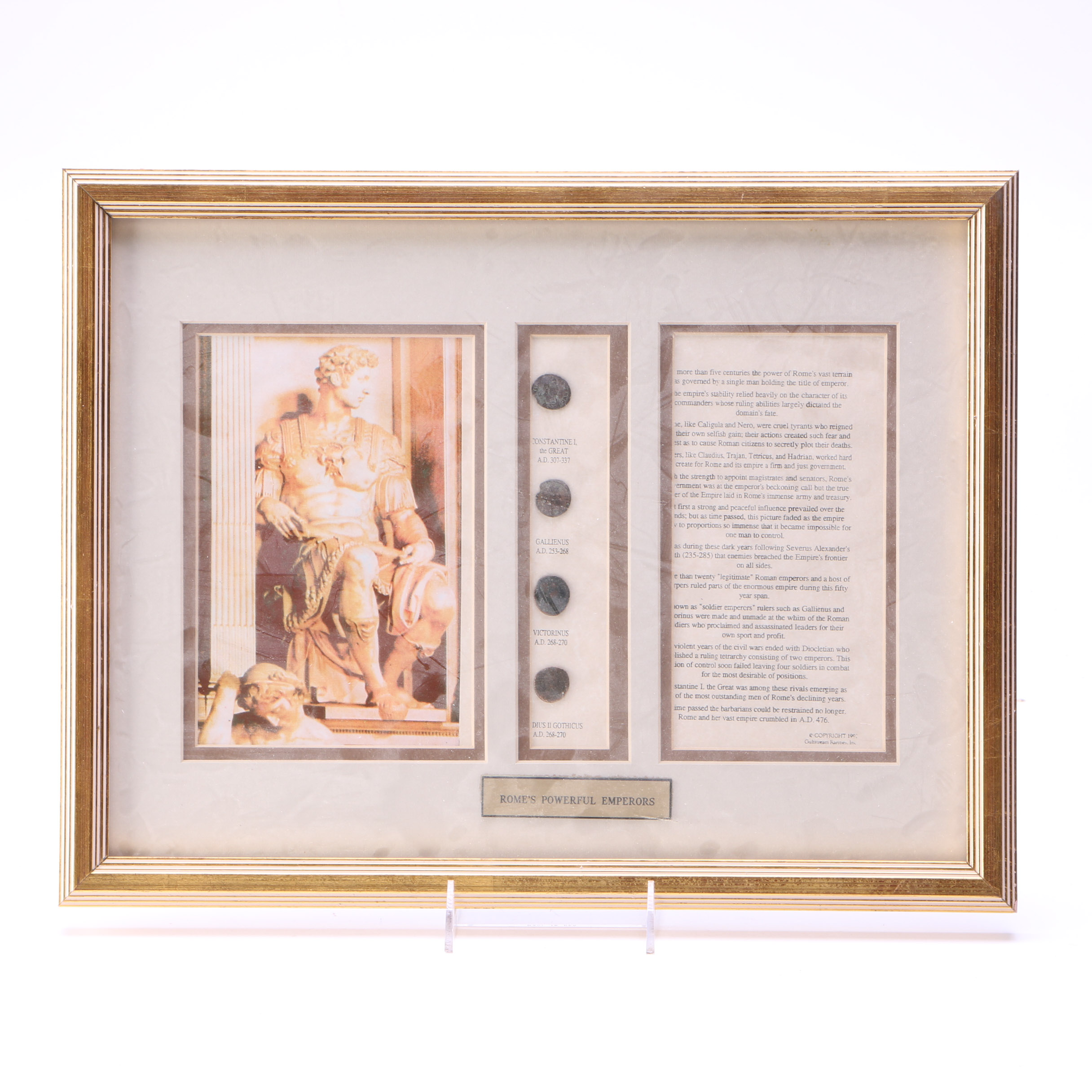 Framed "Rome's Powerful Emperors" Coin Set | EBTH