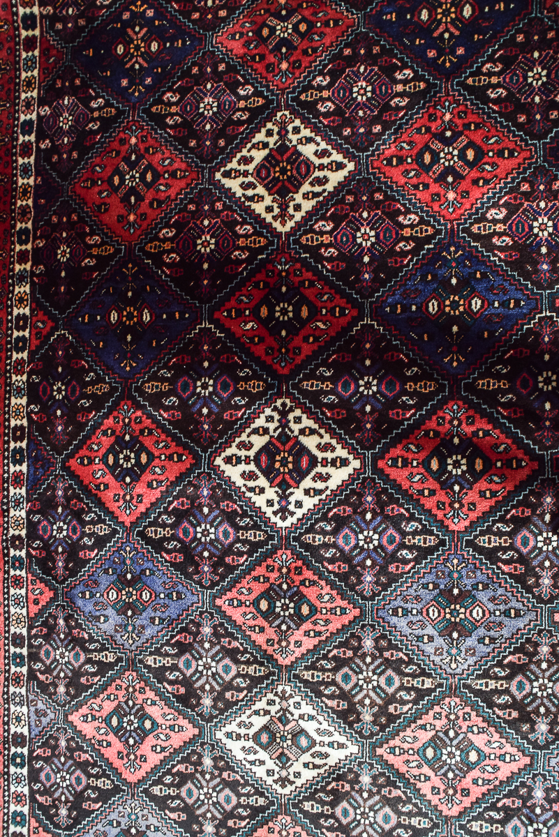 Handwoven Persian Diamond Pattern Area Rug | EBTH