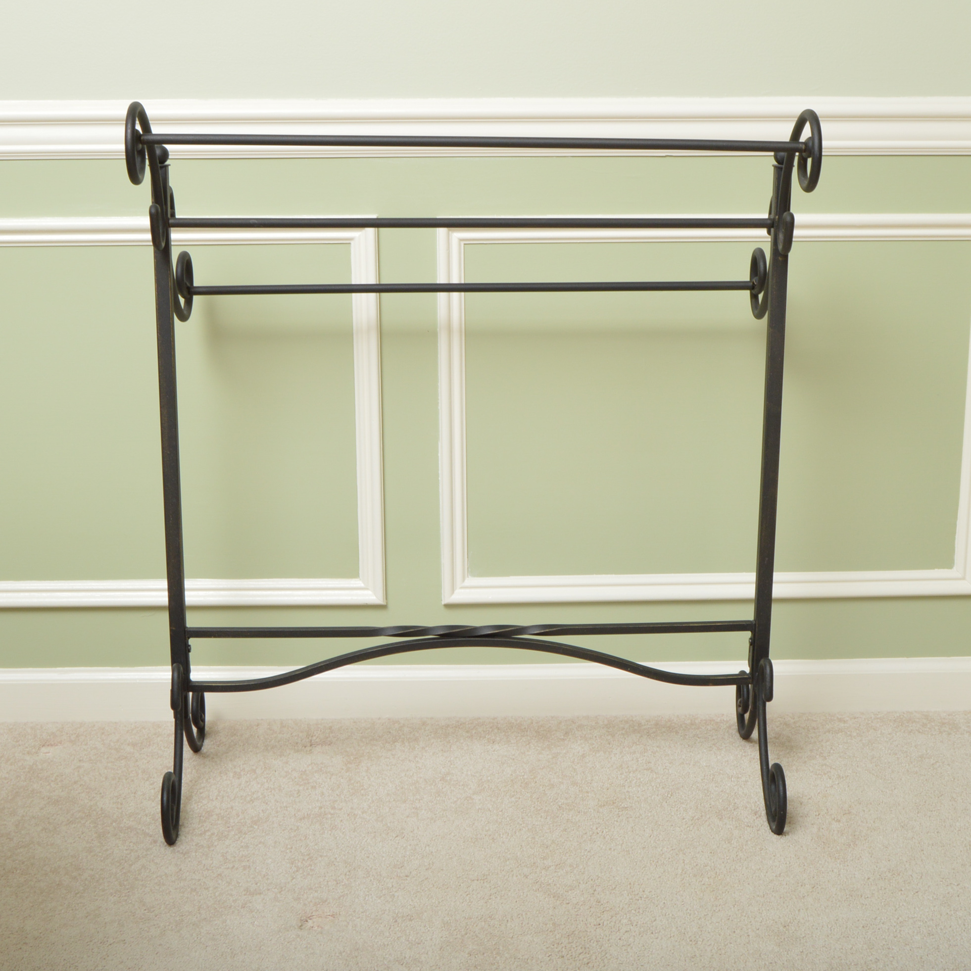 Scrolled Metal Quilt Rack | EBTH