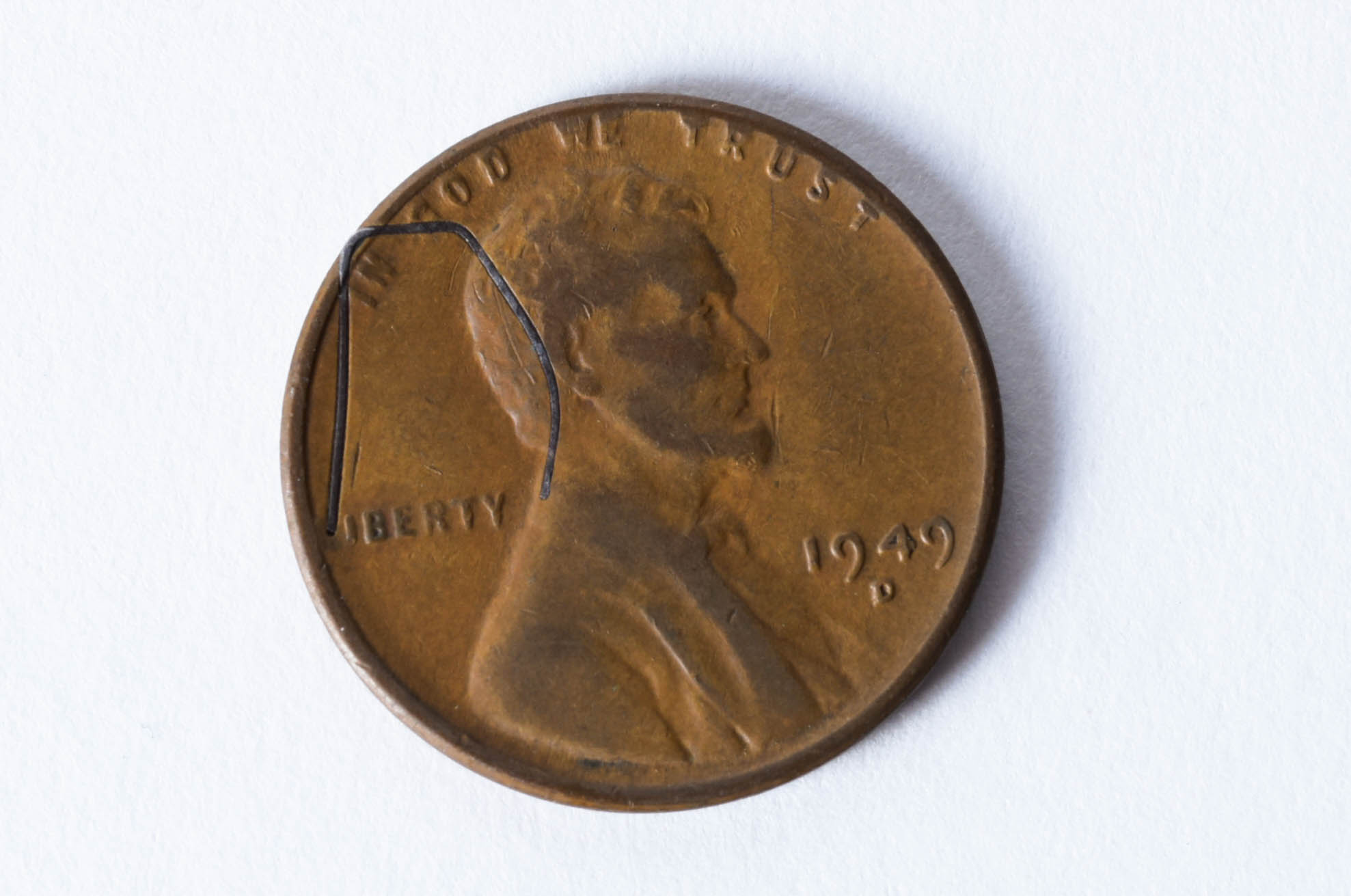 Struck Through, Retained Staple Mint Error Coin with Appraisal | EBTH