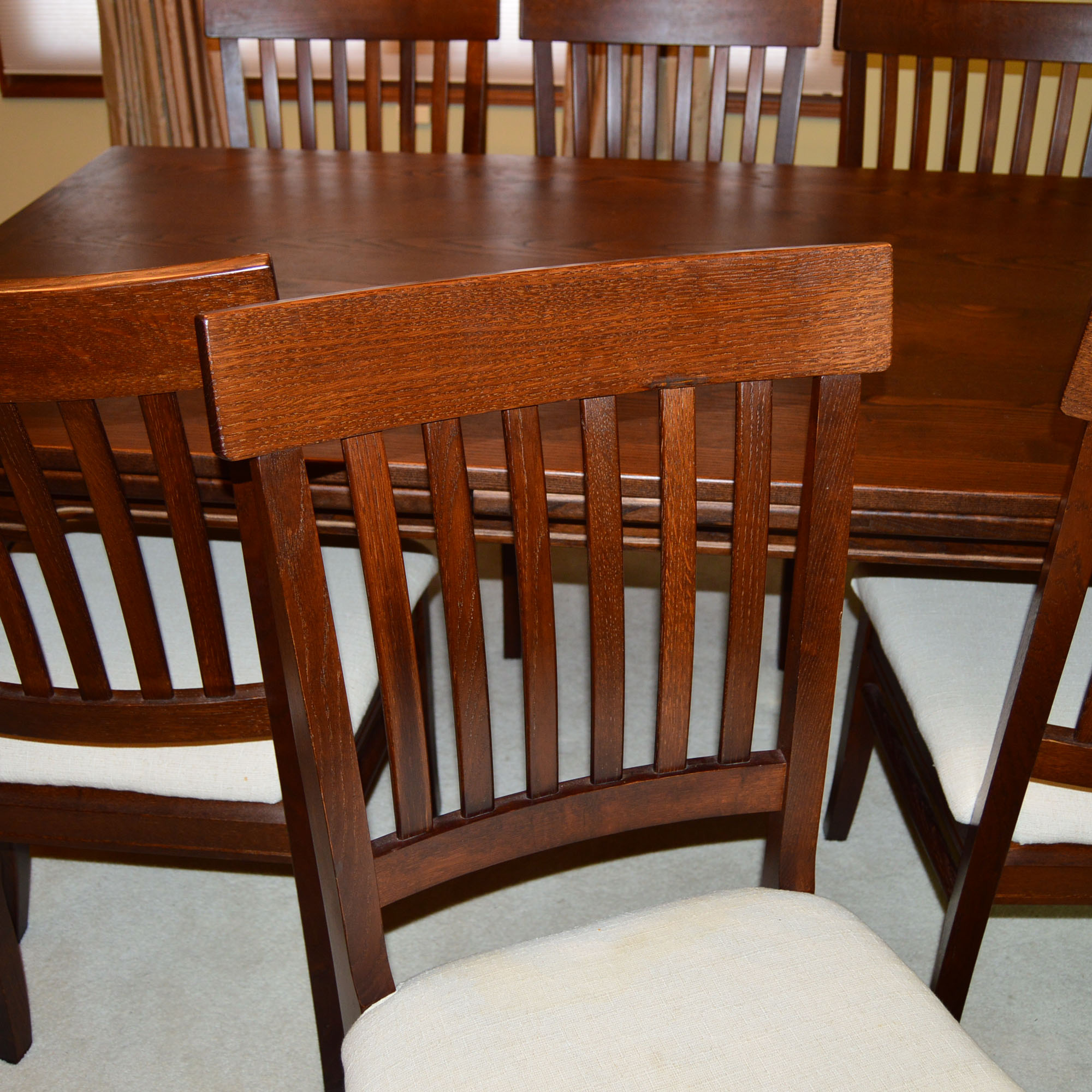 Arhaus Mission Style Dining Table And Chairs | EBTH