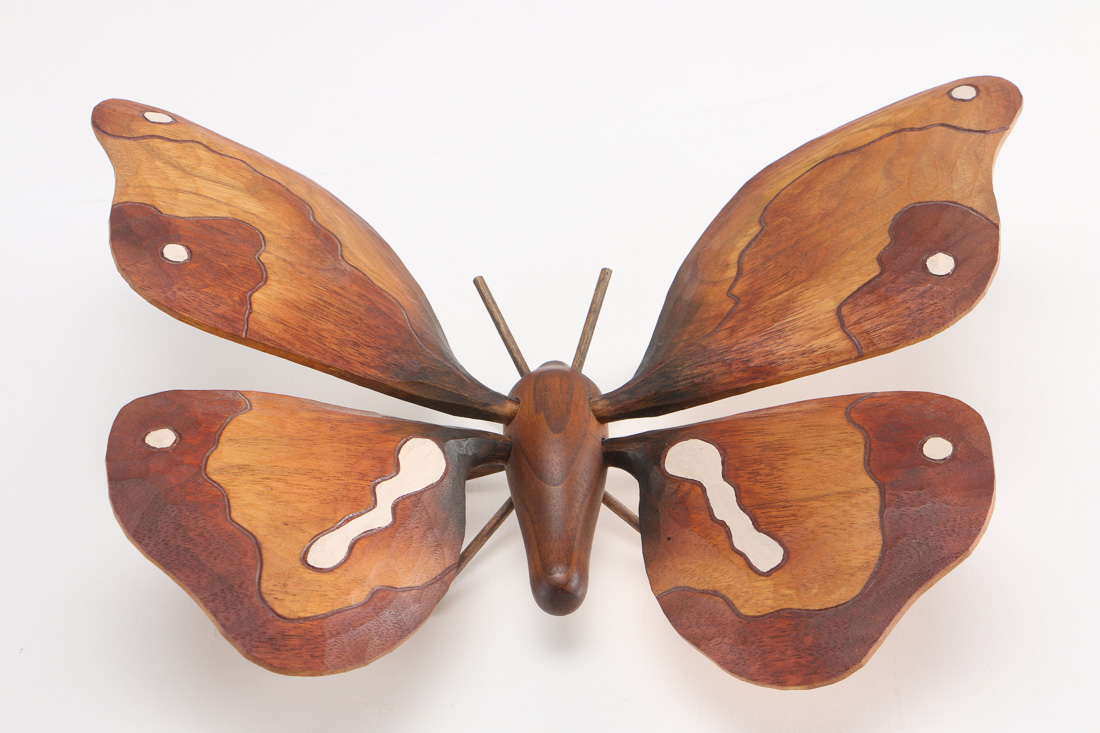 Hand Carved Wooden Butterfly | EBTH