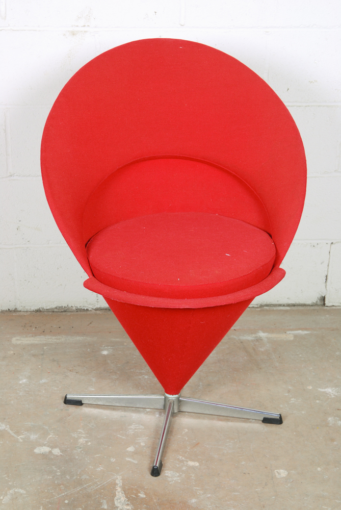 Red Mid Century Modern David Edward Style Chair | EBTH