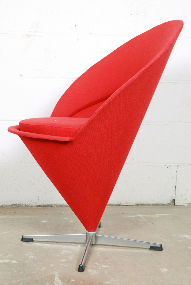 Red Mid Century Modern David Edward Style Chair | EBTH